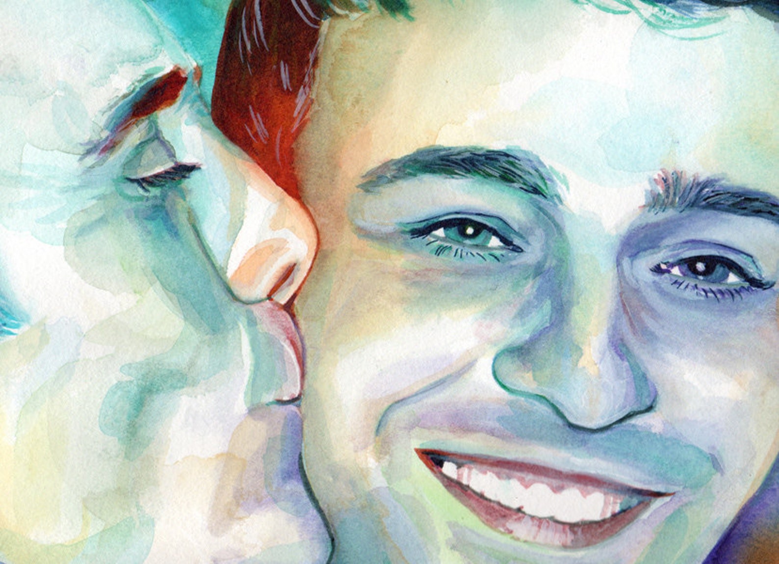 LOSS of FATHER and SON Custom Portrait Painting Remembrance Gifts for ...