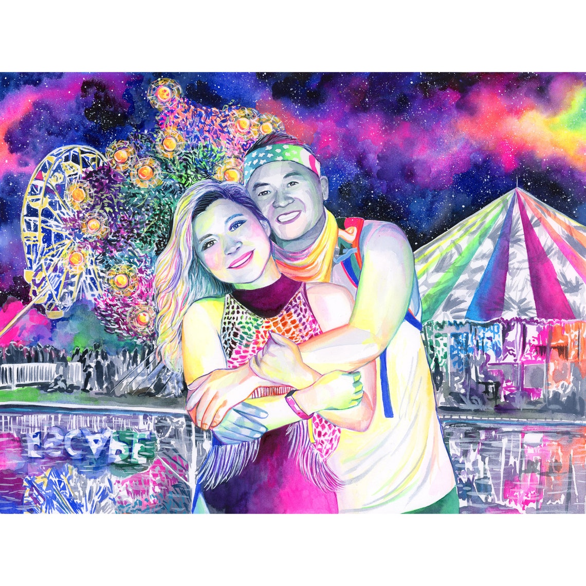 Personalized rave boyfriend gifts Custom EDM wall art Gift | Etsy