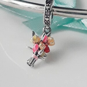 Congratulations Celebration Graduation Flower Bouquet Charm S925 ...