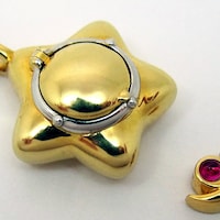Star Locket Pendant Necklace (18mm) - Etsy