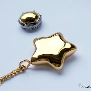Star Locket Pendant Necklace (20mm) - Etsy