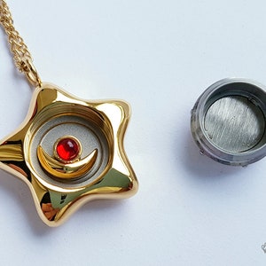 Star Locket Pendant Necklace (20mm) - Etsy