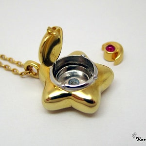 Star Locket Pendant Necklace (18mm) - Etsy