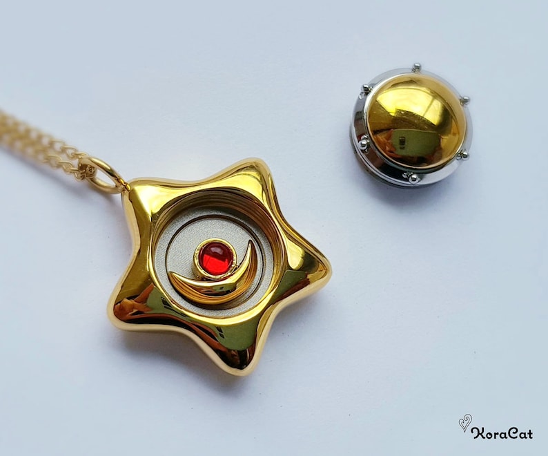 Star Locket Pendant Necklace (20mm) - Etsy UK