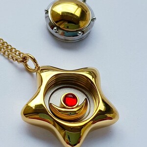 Star Locket Pendant Necklace (20mm) - Etsy