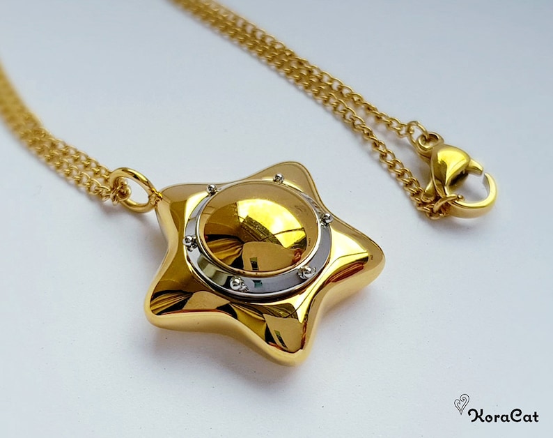 Star Locket Pendant Necklace (20mm) - Etsy