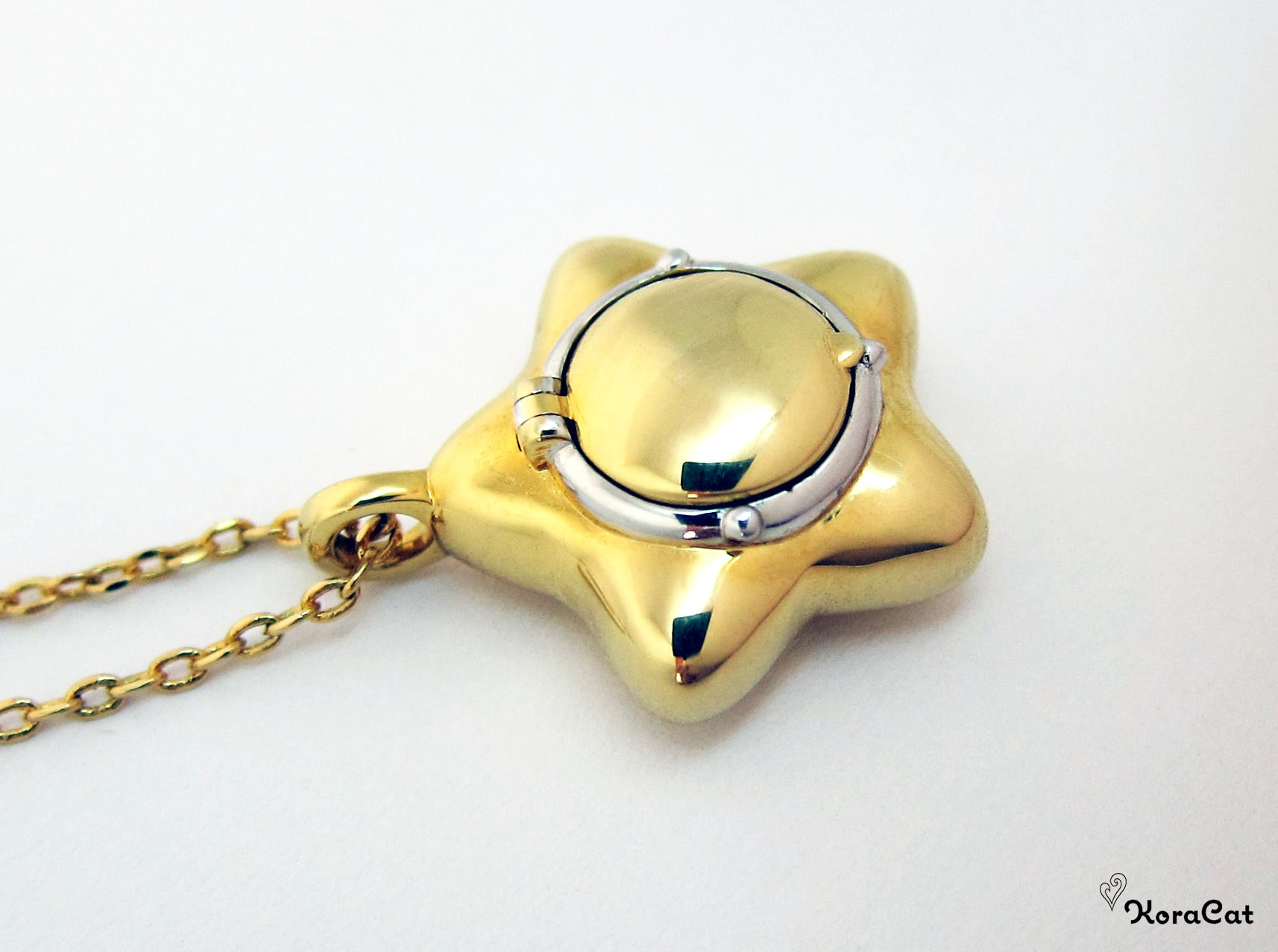 Sailor Moon Star Locket Pendant Necklace 18mm | Etsy