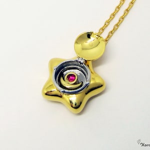 Star Locket Pendant Necklace (18mm) - Etsy