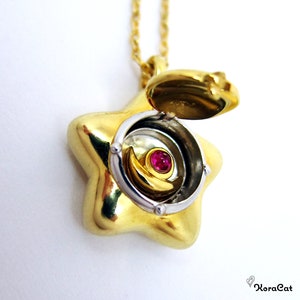 Star Locket Pendant Necklace (18mm) - Etsy