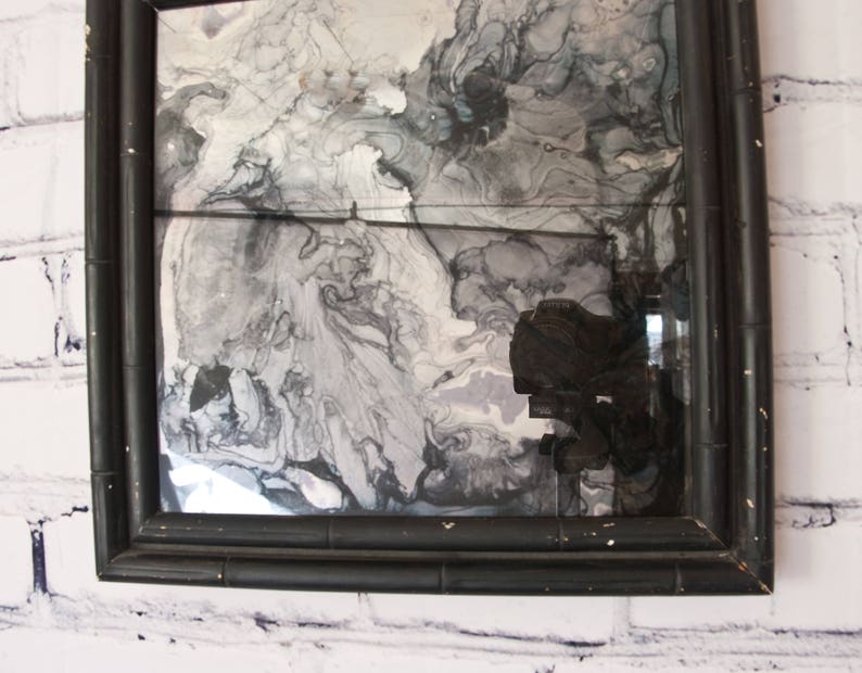 Antiqued Silver Mirror With Vintage Wood Frame, Distressed Silver ...