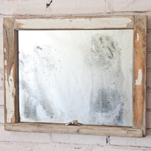 Antiqued Silver Window Pane Mirror, Distressed Window Pane Mirror - Etsy