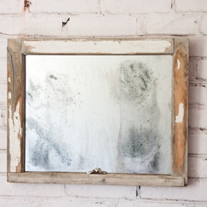 Antiqued Silver Window Pane Mirror, Distressed Window Pane Mirror - Etsy