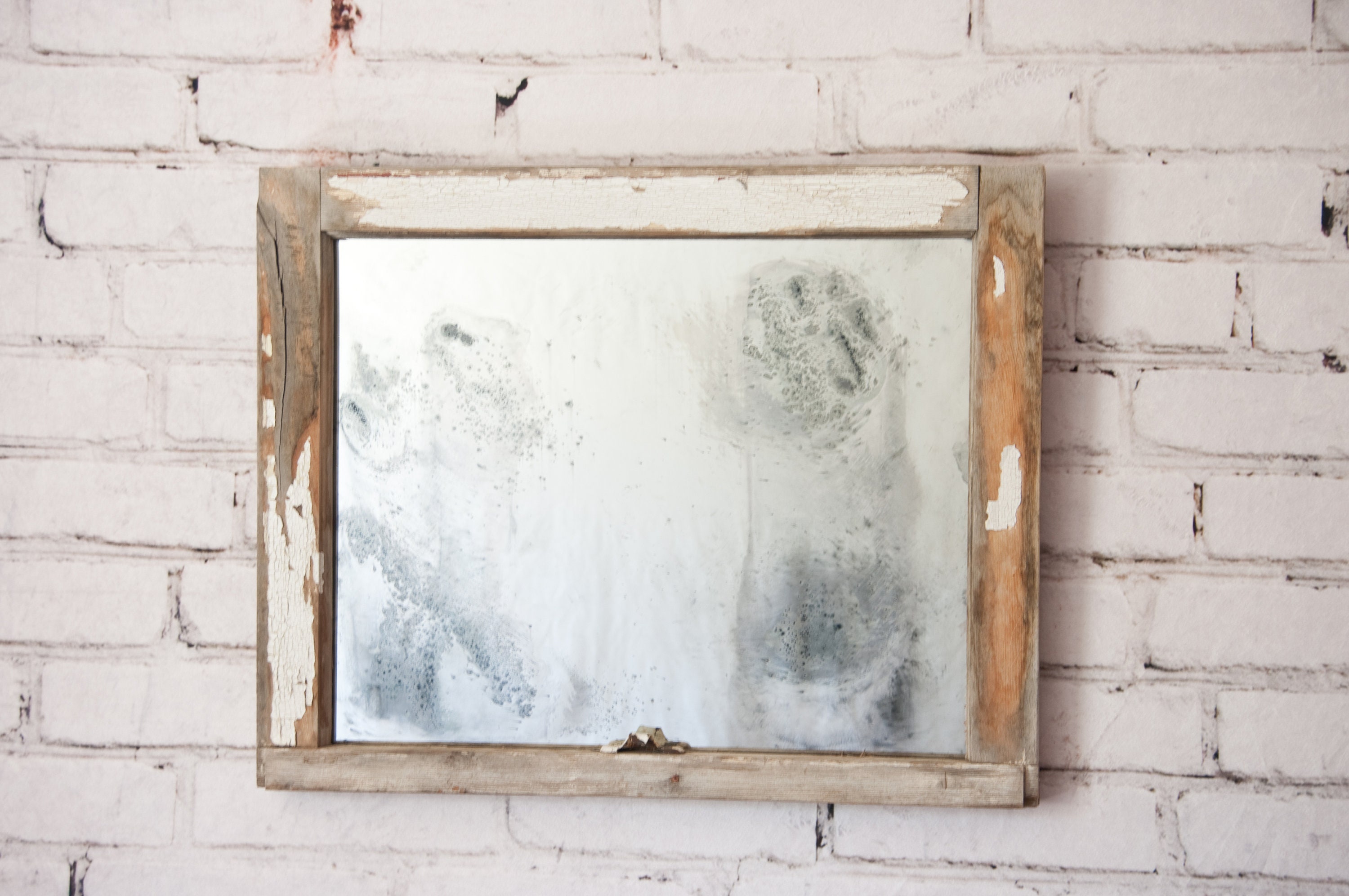 Antiqued Silver Window Pane Mirror, Distressed Window Pane Mirror - Etsy