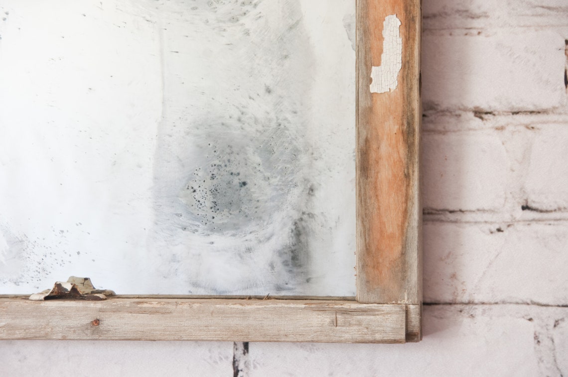 Antiqued Silver Window Pane Mirror, Distressed Window Pane Mirror - Etsy