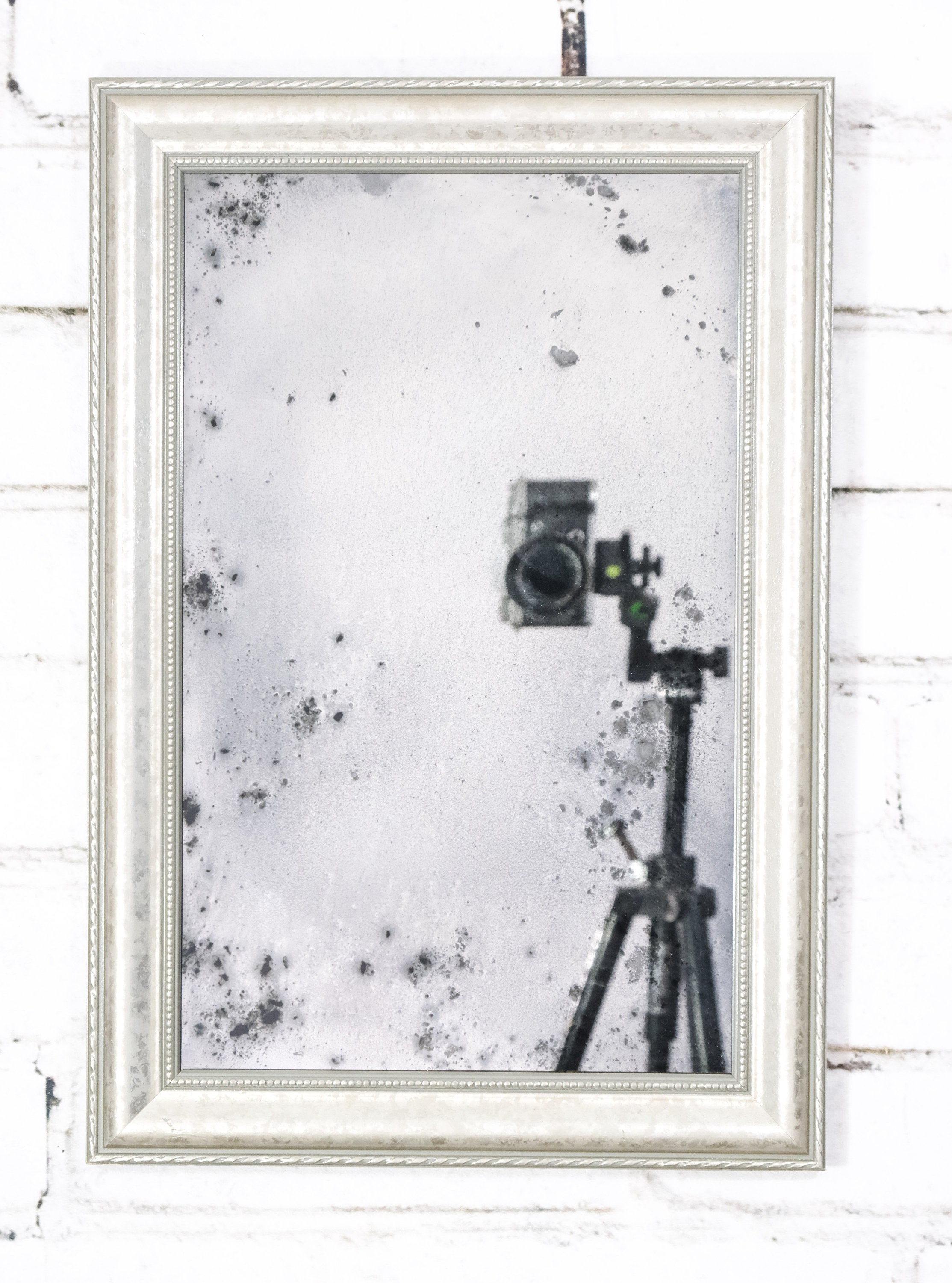 Distressed Silver Wall Mirror, Silver Framed Mirror, 18.5 X 12.5 - Etsy