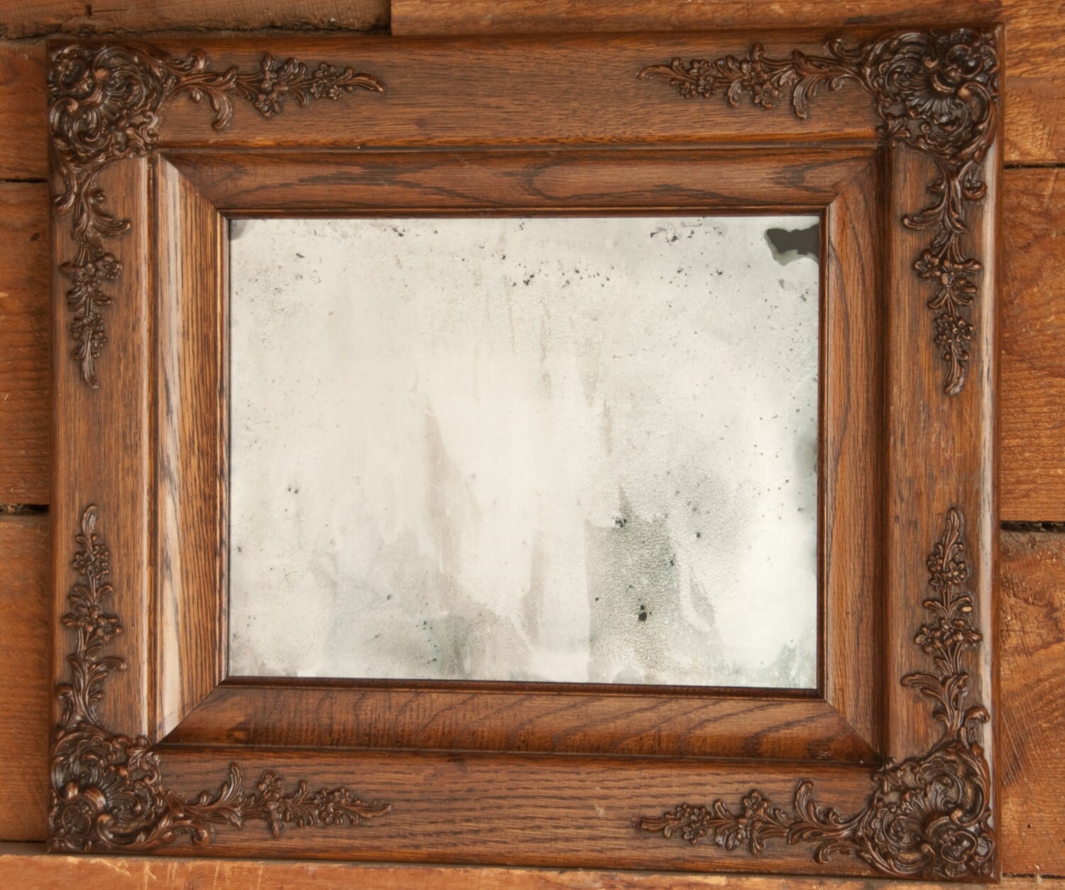 Hand Silvered Glass Mirror, Antiqued Silver Mirror, Distressed Silver ...