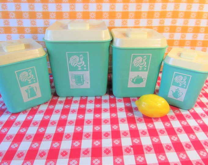 Lustro Ware Canisters - Set of 4 - EXCELLENT COND - Hard Plastic ...