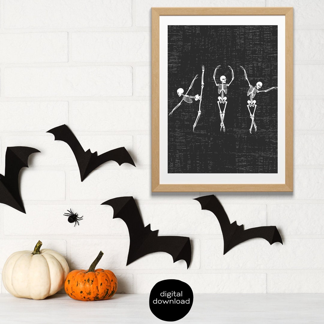 Dancing Skeleton, Preppy Room Decor, Its Fall Yall, Halloween Artwork ...