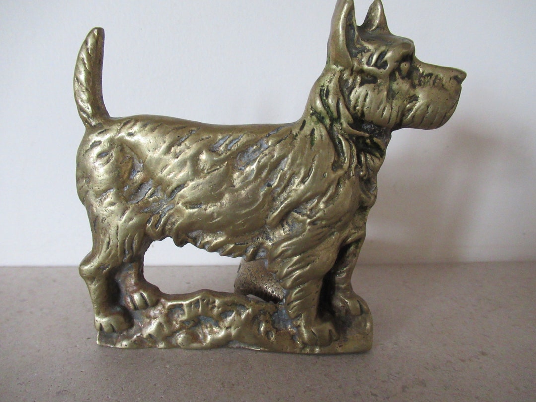 Vintage Aberdeen Terrier Scottish Terrier Dog Scottie Dog Poker Rest ...