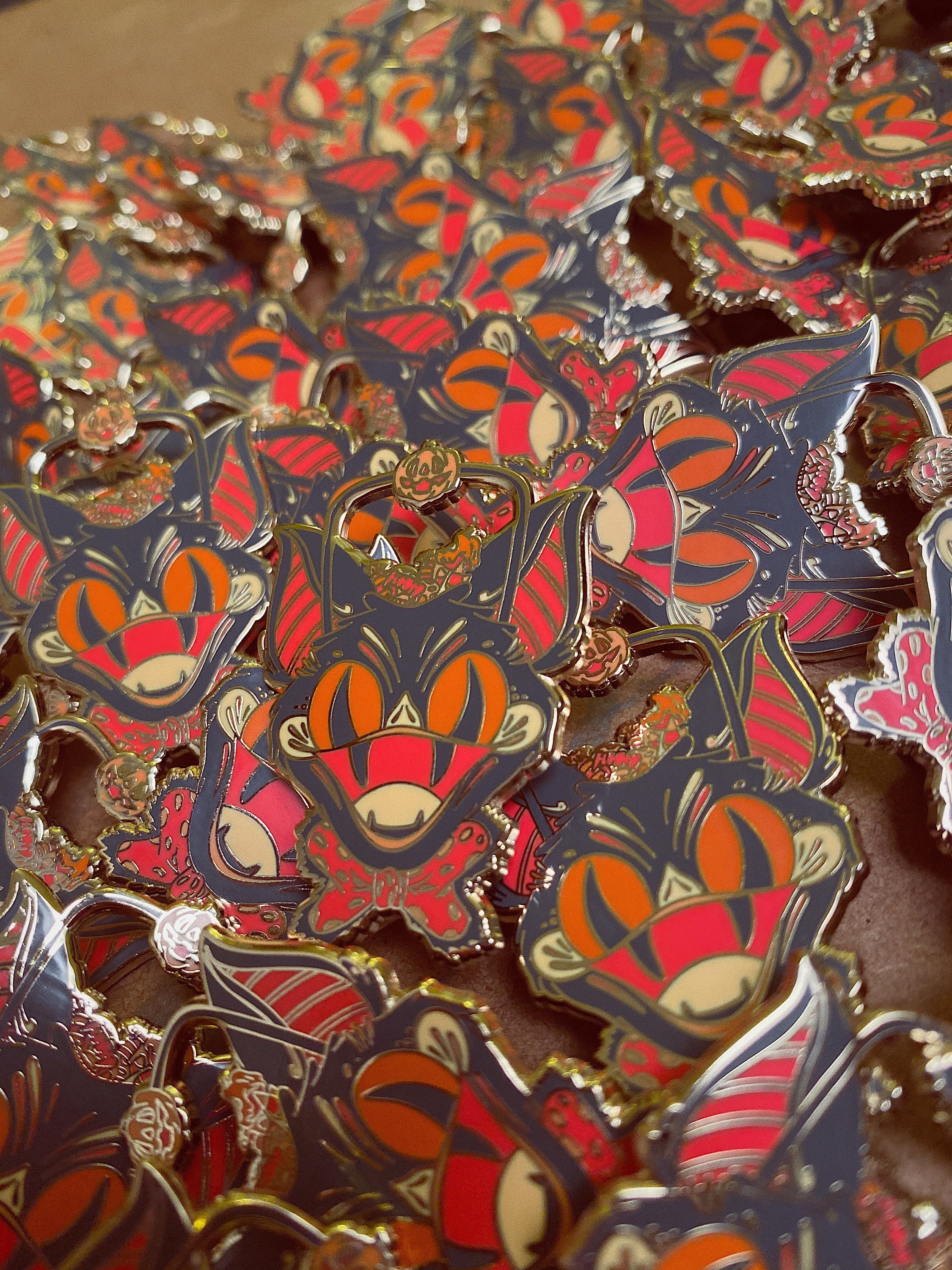 Big Bad Batsy - Bat Head Trick or Treat Pail - 1.75" Hard Enamel ...