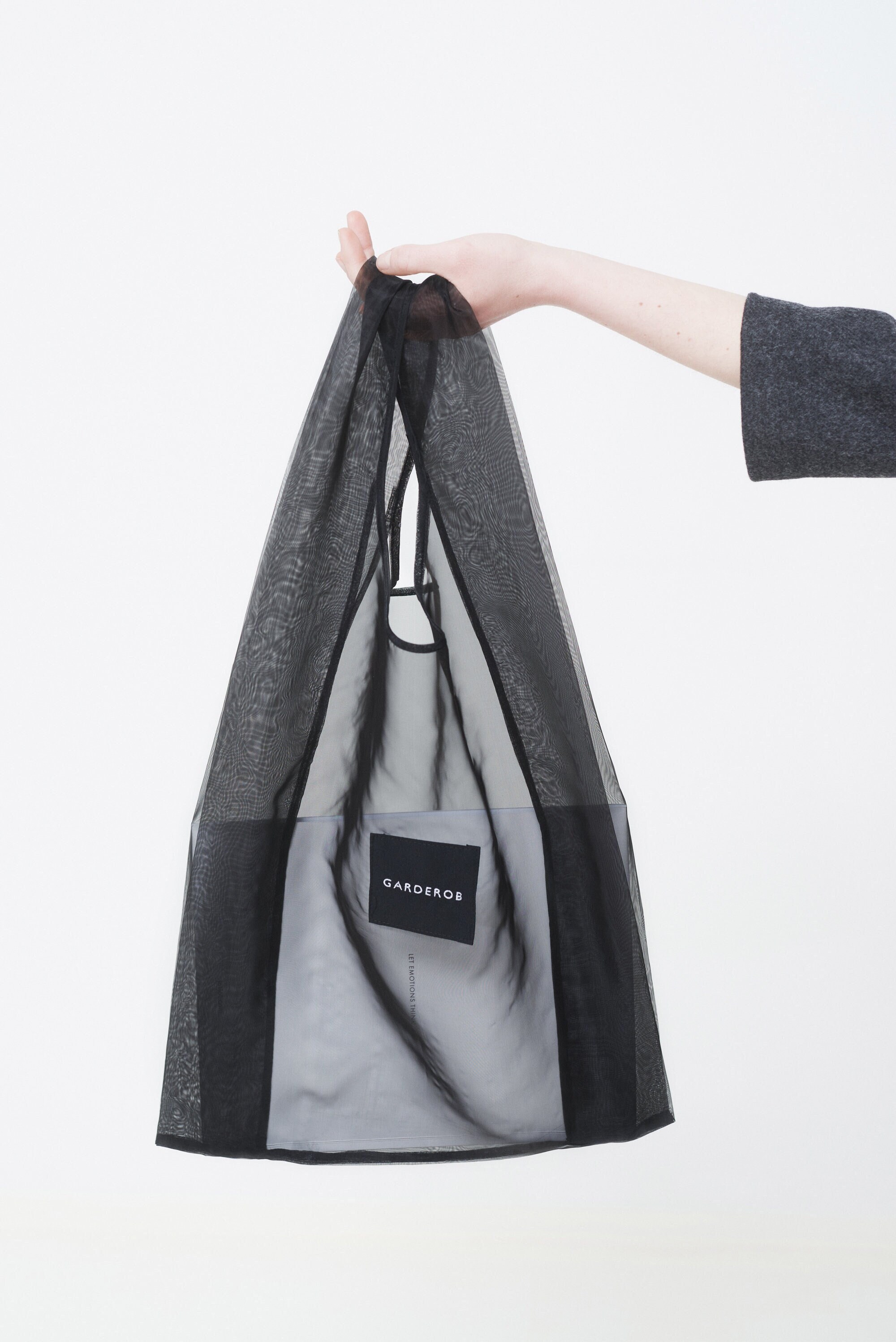 Shopping Bag Burned Orange Sheer Organza Tote Bag Reusable Transparent ...