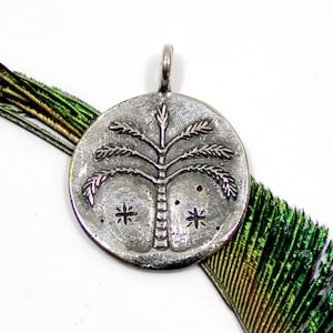 Palm Tree & Elephant Silver Coin Pendant Caesar Coin Ancient Roman Coin ...