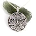 STERLING SILVER - Green Man Pendant – Double Sided Celtic Triskele Coin ...