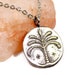 Silver Palm Tree Necklace - Silver Coin Pendant - Ancient Tree of Life ...