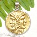 Gold Janus Ancient Coin Pendant 18K Sterling Silver Greek Janus - Etsy