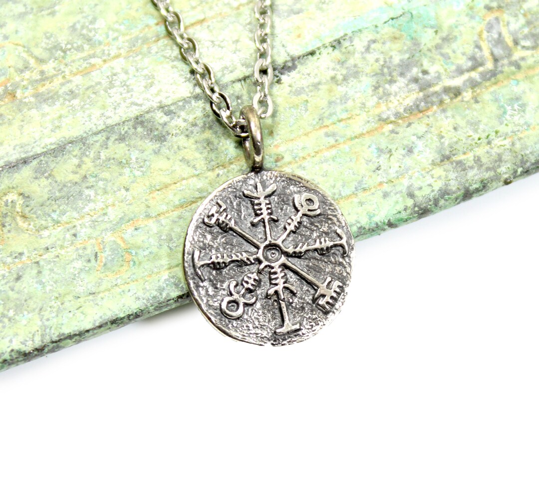 Valhalla Compass - Silver Viking Jewelry, Silver Viking Coin Pendant ...