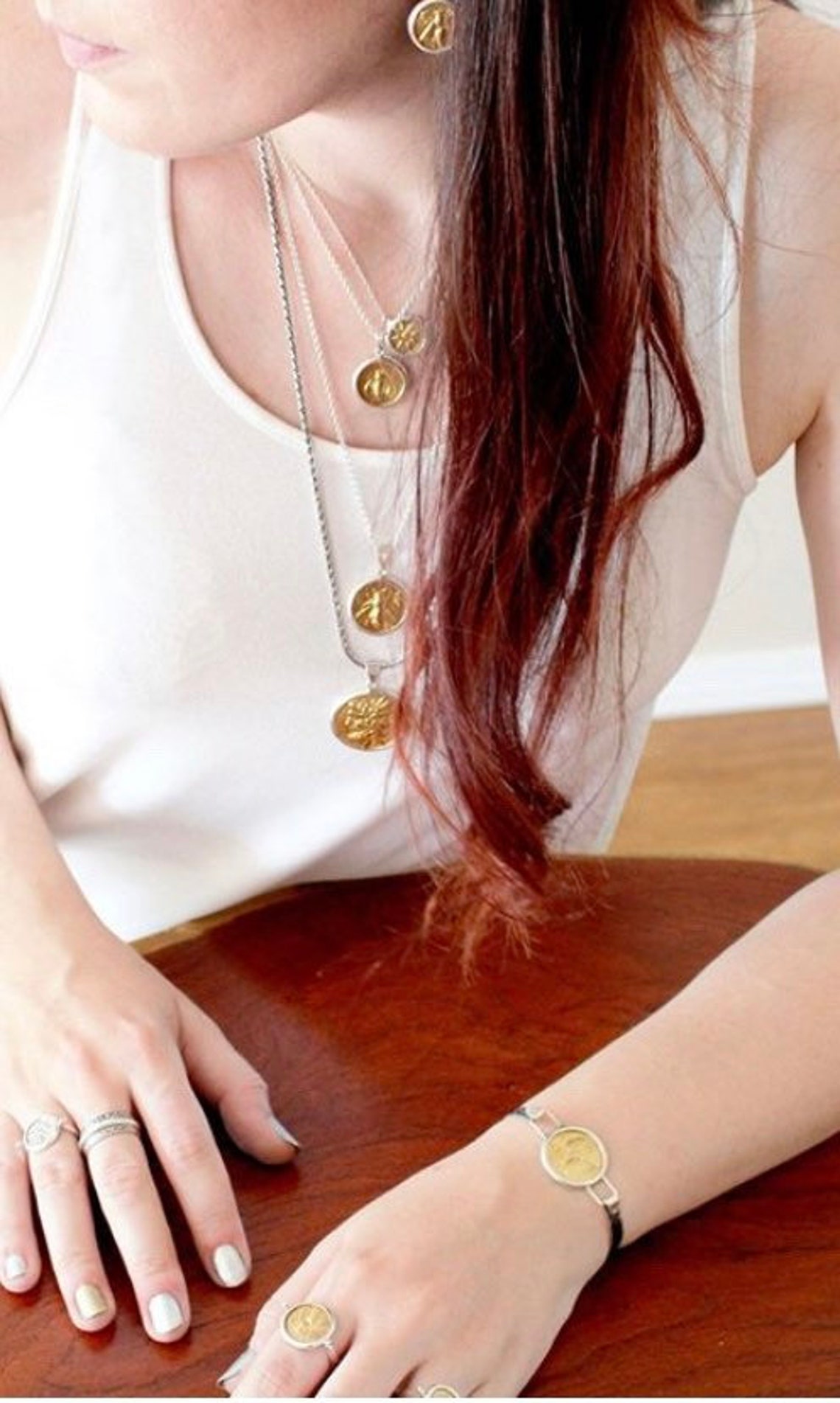 GOLD Ancient Coin Pendant, Greek Janus, Greek Coin Pendant Janus ...