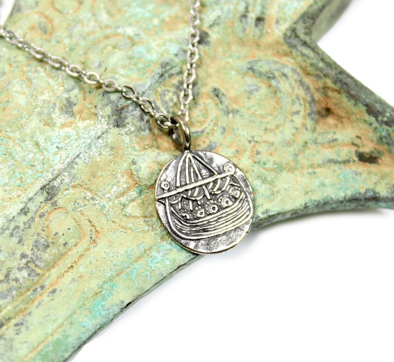 Valhalla Viking Ship Silver Viking Compass Coin Silver - Etsy