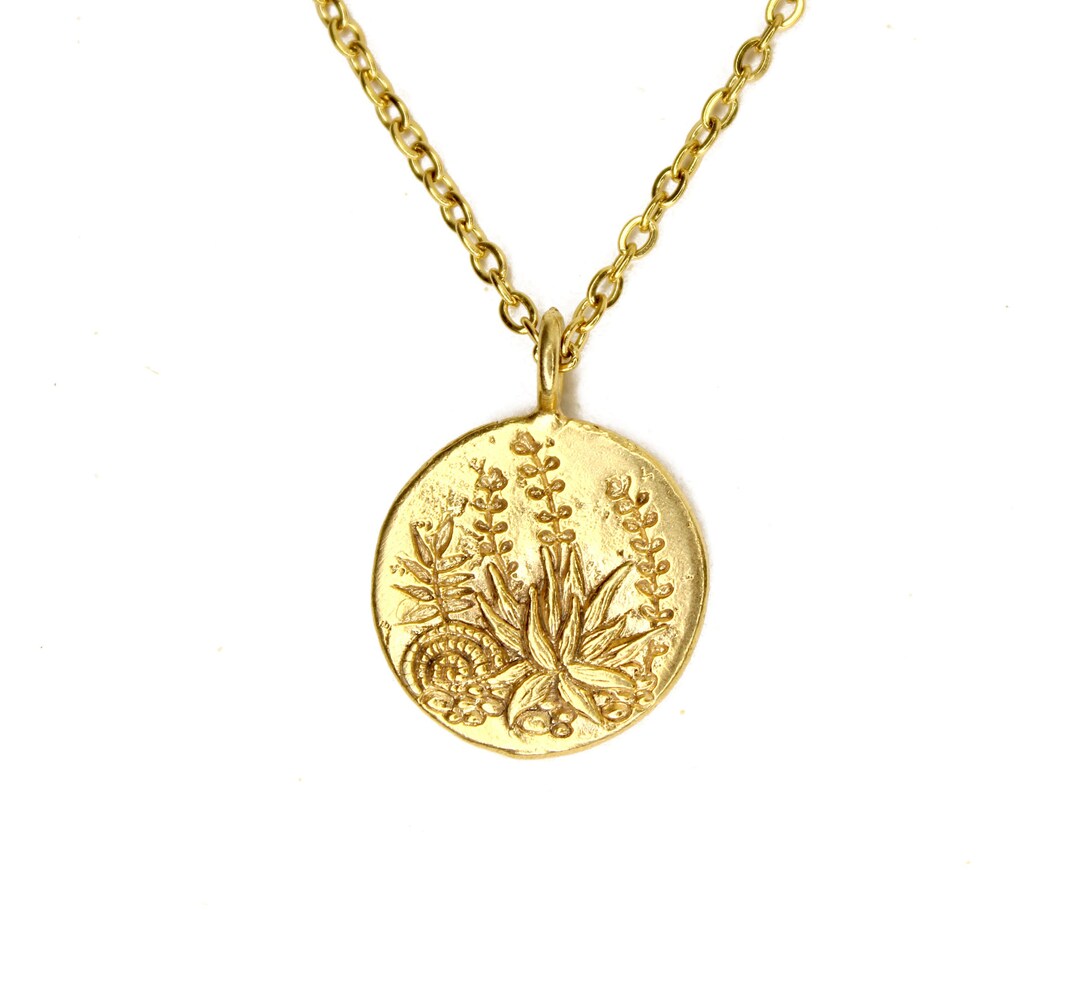 Succulent Cactus Pendant, Plants, GOLD Succulent, Desert Plants, Plant ...