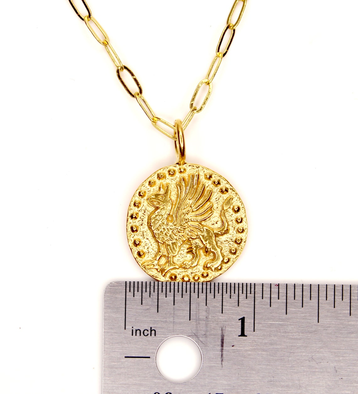 GOLD Gryphon Pendant Starfort DOUBLE SIDED Gold - Etsy