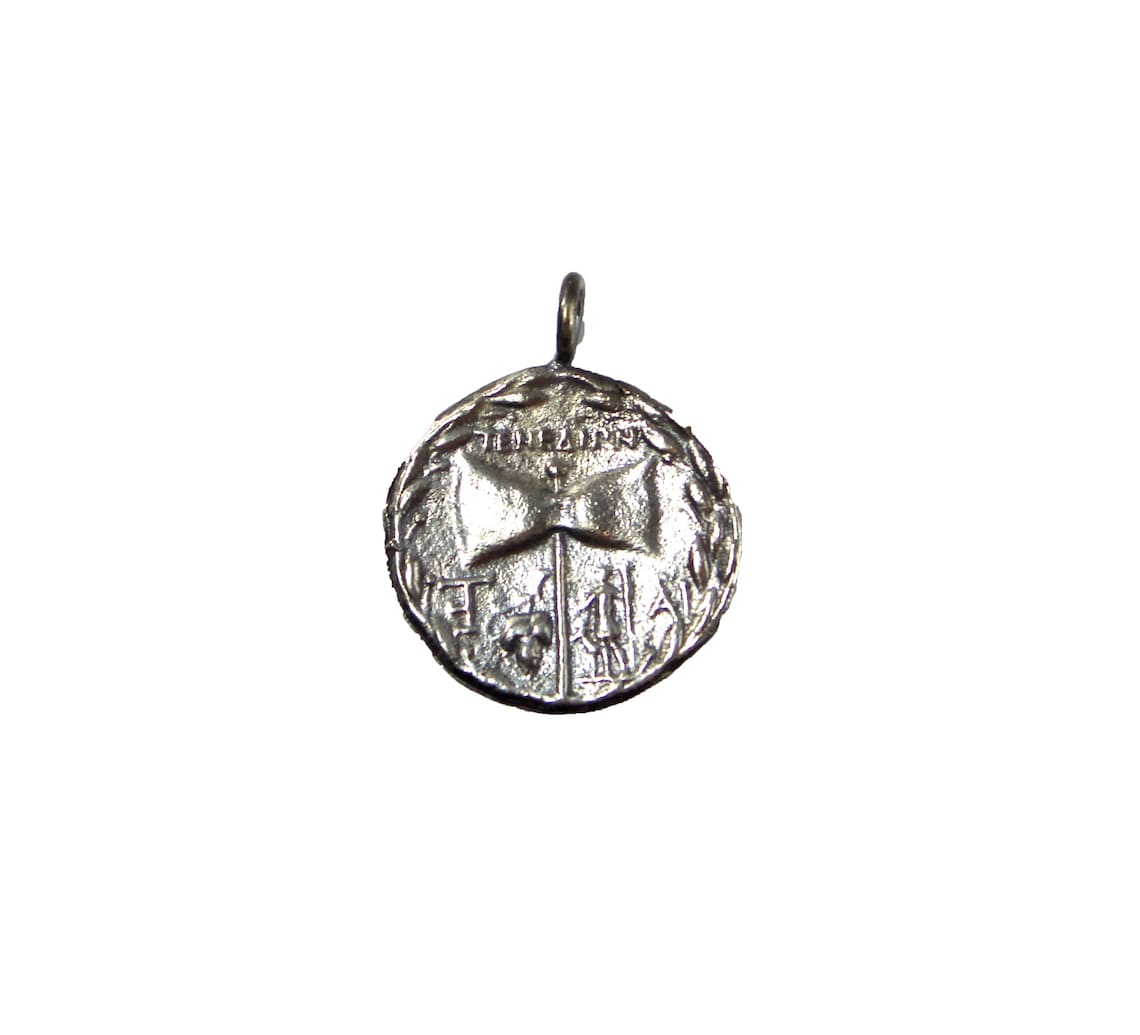 Janus Pendant Silver Coin Pendant Greek Janus Pendant | Etsy