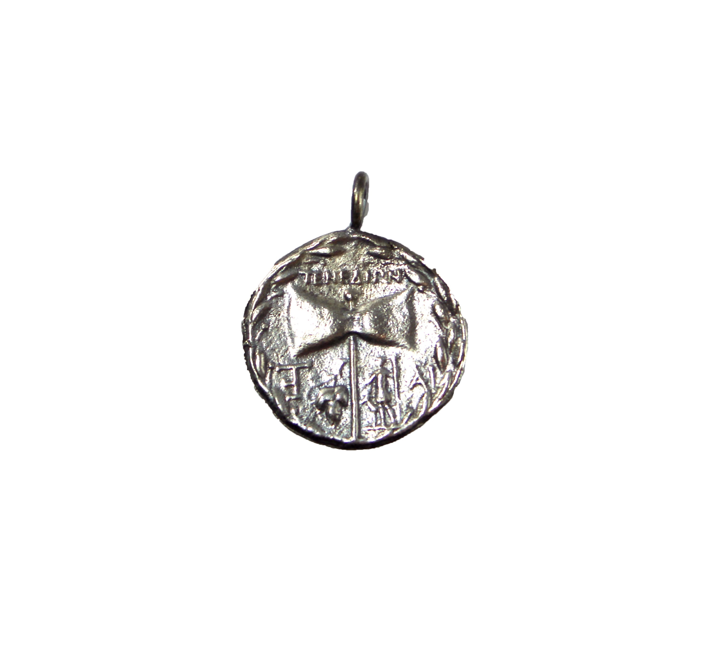 Janus Pendant Silver Coin Pendant Greek Janus Pendant | Etsy