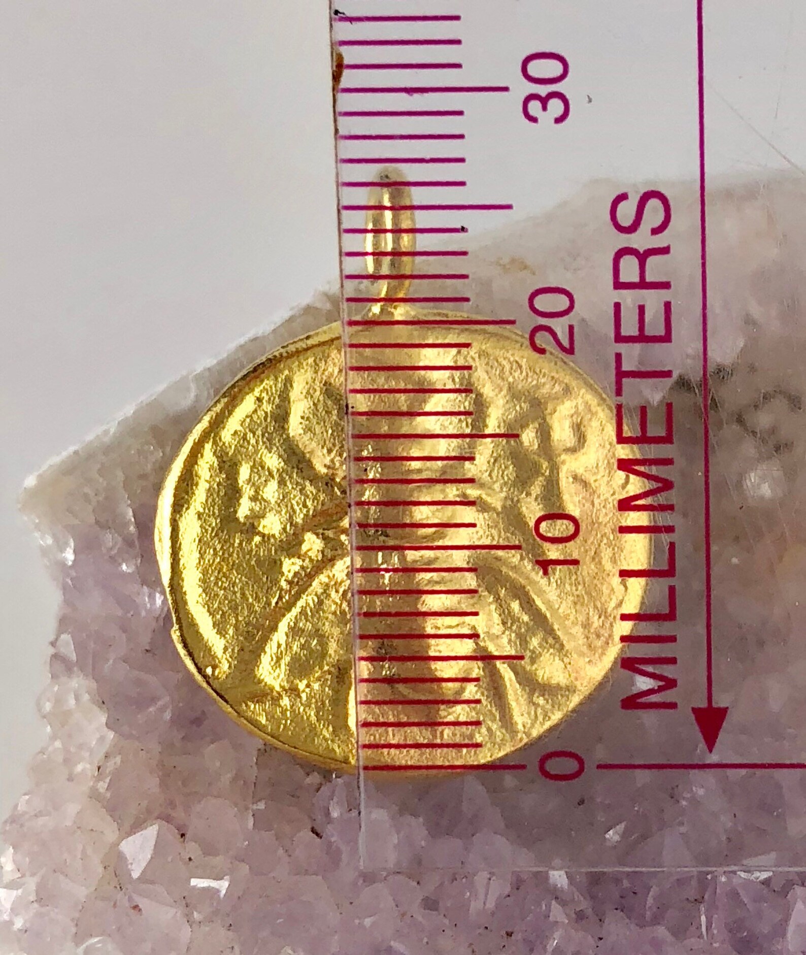 Gold Queen Bee Pendant Gold Honeybee Coin Pendant Charm - Etsy