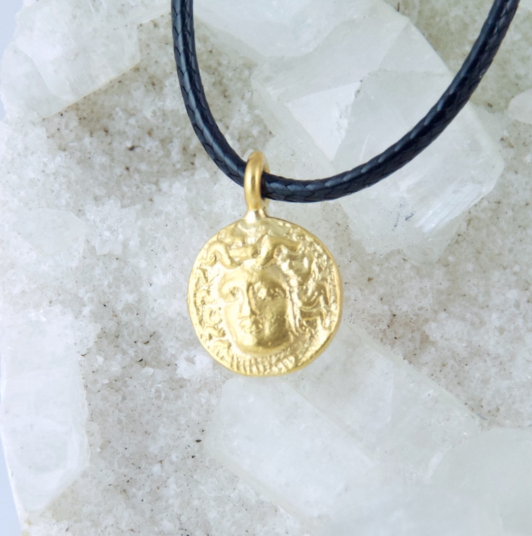 Gold Medusa Pendant, Ancient Coin Jewelry, Men and Women's Pendant - Etsy