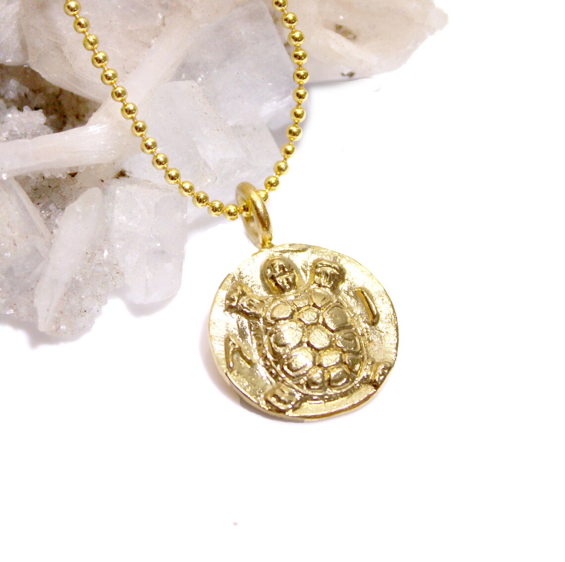 Turtle Coin Pendant Greek Turtle Greek Ancient Coin Gold - Etsy