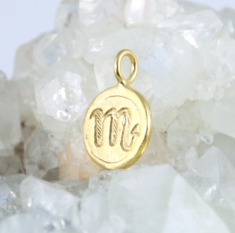 Scorpio Gold Pendant Gold Zodiac Sign Scorpio Horoscope - Etsy