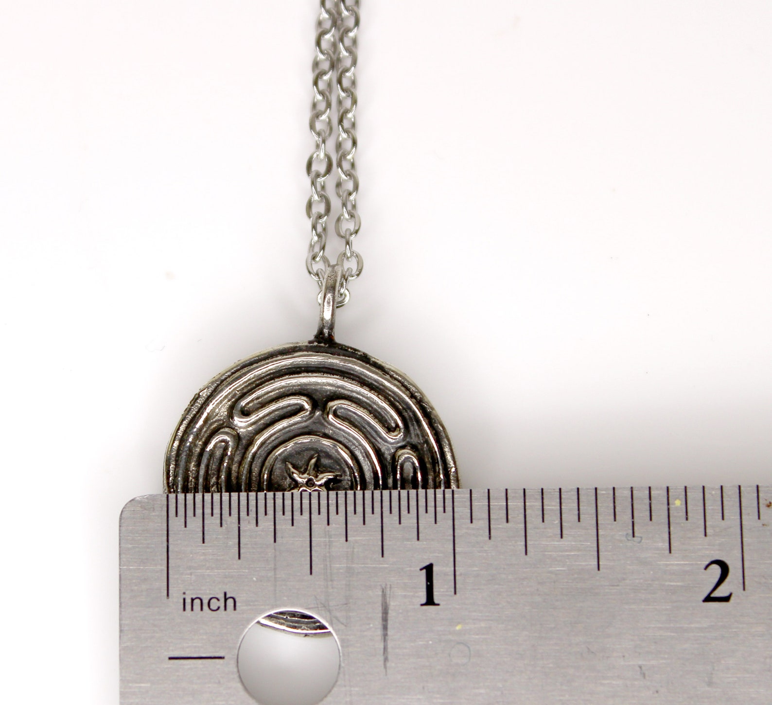 Labyrinth - Hecate Goddess - Silver Coin Medallion Necklace - DOUBLE ...