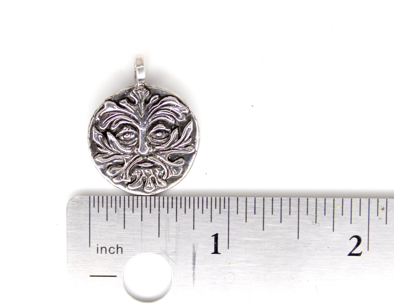 STERLING SILVER - Green Man Pendant – Double Sided Celtic Triskele Coin ...