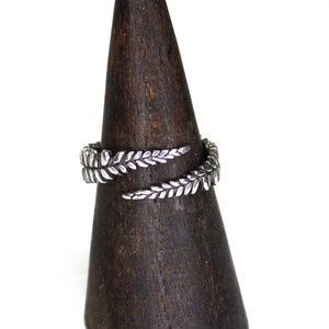Fern Ring - STERLING SILVER - Adjustable Ring - Cottage Core, Forest ...