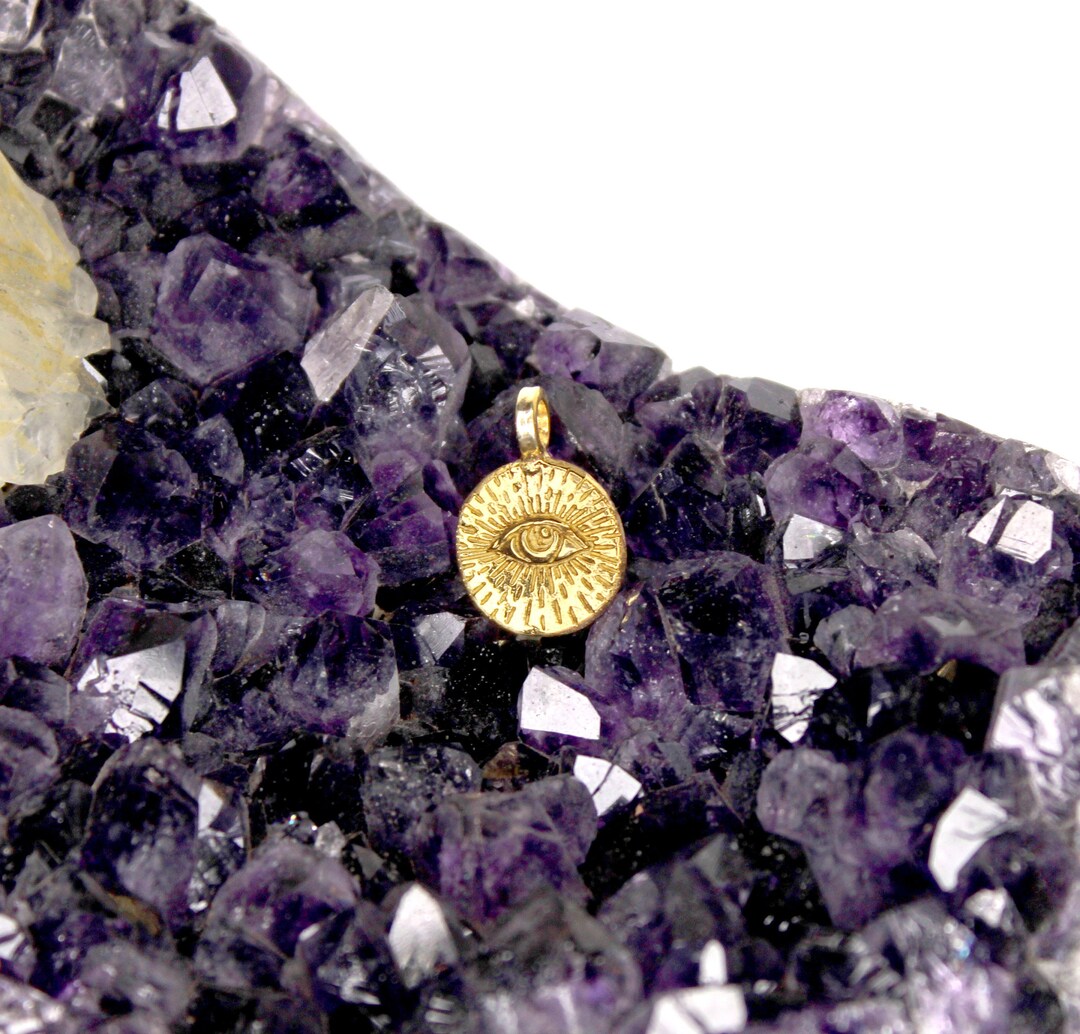 14K GOLD All-seeing-eye Pendant Men and Women's Pendant, Eye of God ...