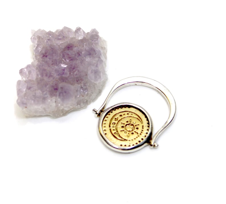 Moon Spinning Ring Crescent Moon Spinning Ring Lunar Ring - Etsy