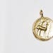 Honey Bee Gold Coin Pendant Coin Necklace Gold Disc Pendant - Etsy