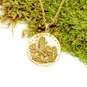 Succulent Cactus Pendant, Plants, GOLD Succulent, Desert Plants, Plant ...