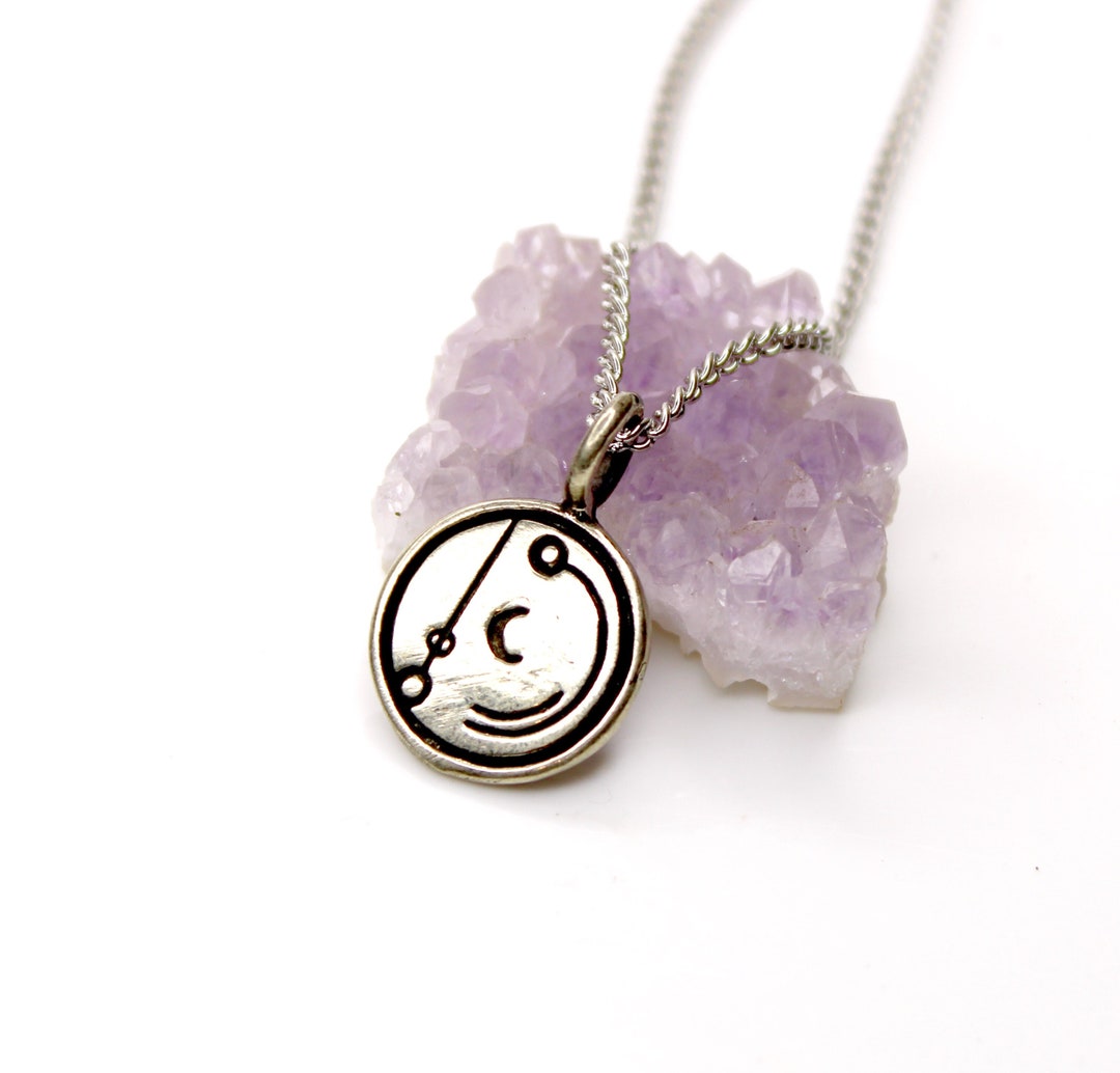 Mond Silberkette - Wohlstand Gesundheits-Symbol - DOPPELSEITIG - Mond ...