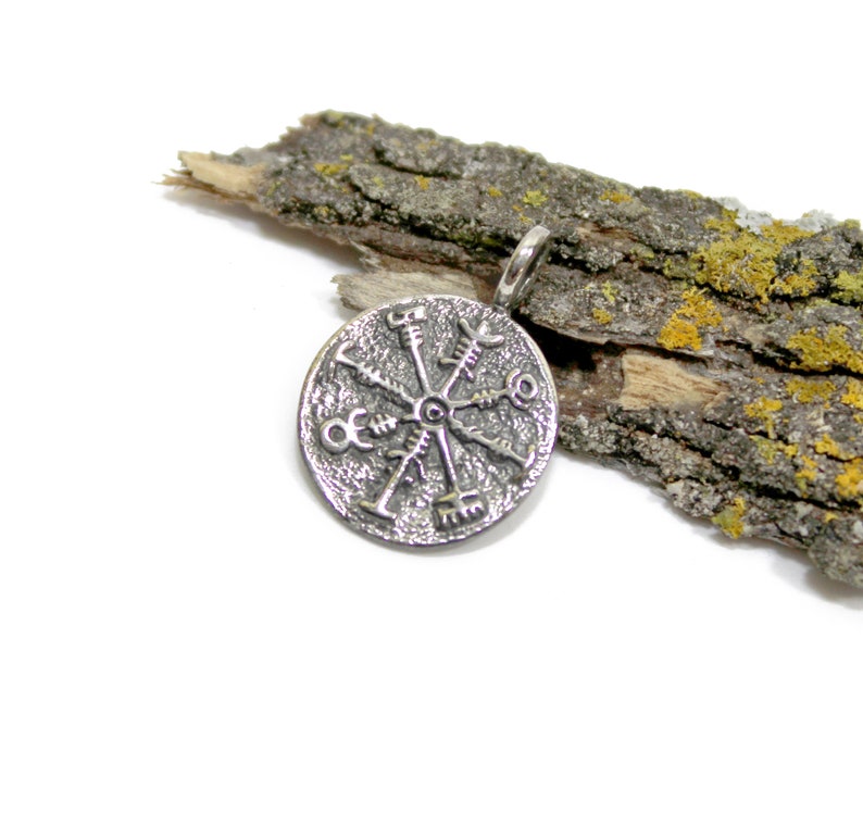 Silver Viking Ship Silver Viking Compass Coin Silver Viking - Etsy