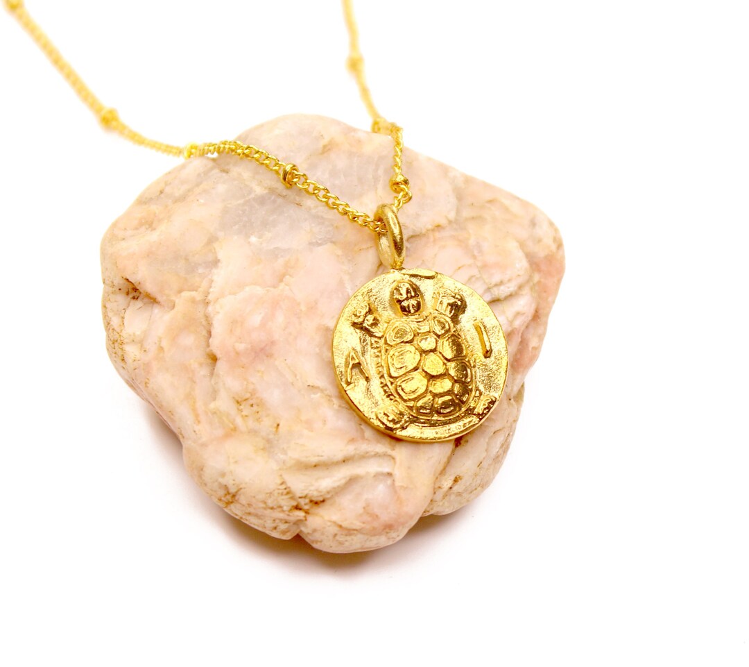 Turtle Coin Pendant Greek Turtle, Greek Ancient Coin, Gold Coin ...